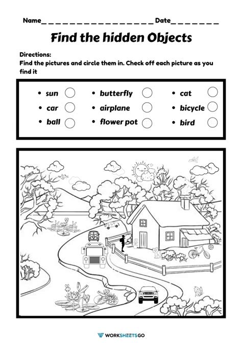 Find The Hidden Objects Worksheets Worksheetsgo