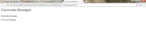Laporan Praktikum Pemograman Web Modul 4 Css Cascading Style Sheet