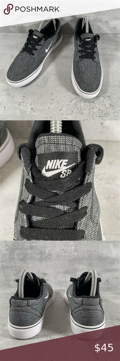 Nike Sb Clutch Mens Canvas Skateboard Low Top Shoes Gray Size 7
