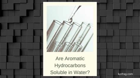 Are Aromatic Hydrocarbons Soluble In Water Luxury Fragrance
