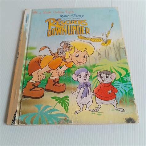 Vintage 1990 Walt Disney Rescuers Down Under A Little Golden Book 11