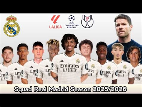 Squad Real Madrid Season 20252026 ~ For Uefa Champions League La