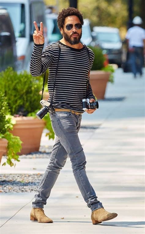 Lenny Kravitz~♡ Mens Fashion Denim Style Lenny Kravitz
