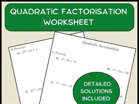 Quadratic Worksheet With Answers Graphing And Solving Quadratic