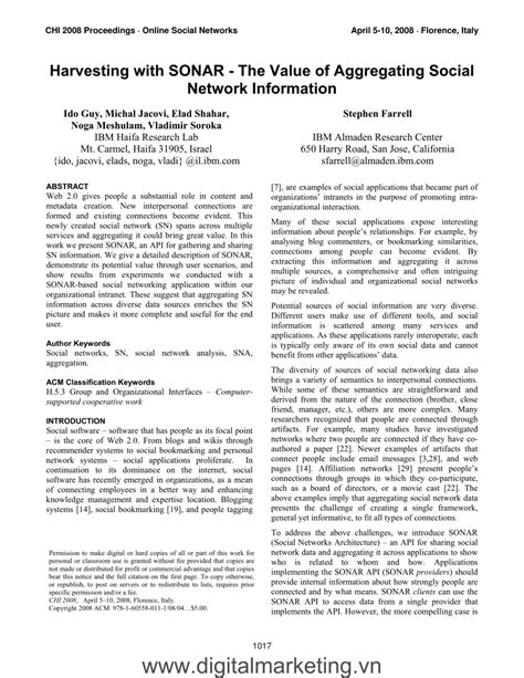 Pdf Harvesting With Sonar The Value Of Aggregating Social Network Information