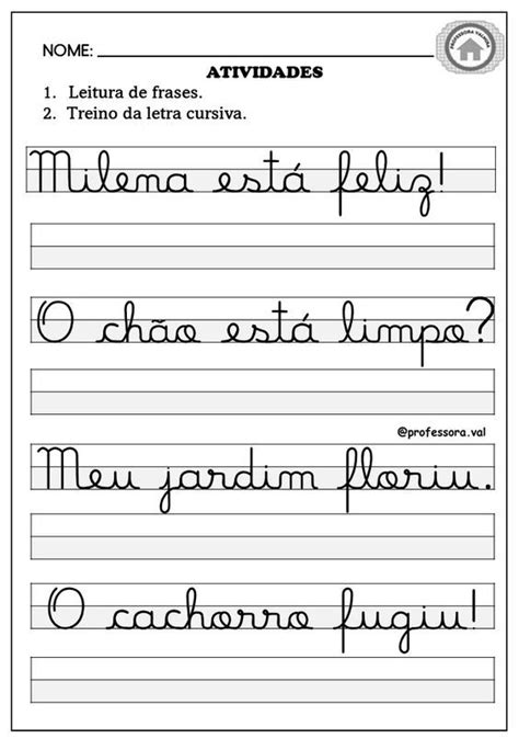 Atividades De Caligrafia Para Imprimir
