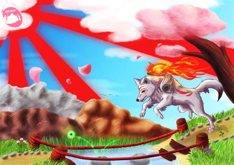 Amaterasu And Issun From Okami By Ravanaart On Deviantart