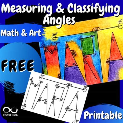 Free My Name In Angles Activity Types Of Angles Name Tags Craft Math Art Project