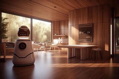 Premium Photo Interior Design For A Fully Automated House With Robot