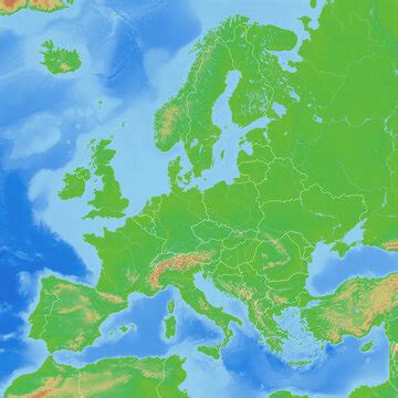 Map Of Europe Without Countries