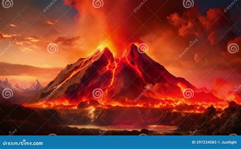 A Volcano Erupting Showcasing The Natural Process Stock Video Video