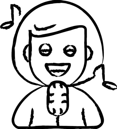 Premium Vector Woman Singer Hand Drawn Vector Illustration