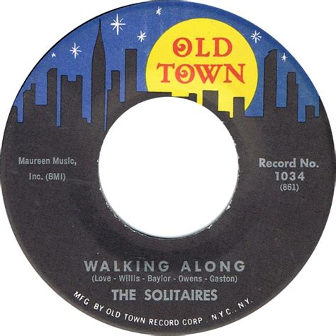 The Solitaires Walking Along Please Kiss This Letter Old Town