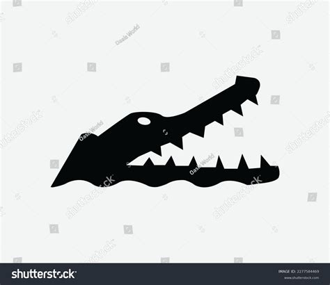 Alligator Head Icon Gator Crocodile Reptile Stock Vector Royalty Free