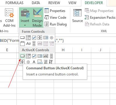 How To Add VBA Excel Command Button
