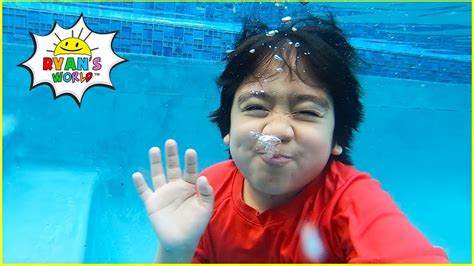 Ryan Pretend Play Swimming In The Pool Youtube