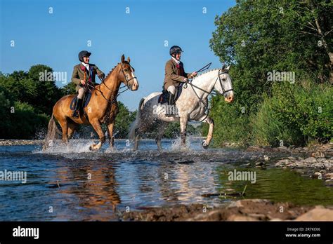Riders Ford The River Ettrick During The Selkirk Common Riding A