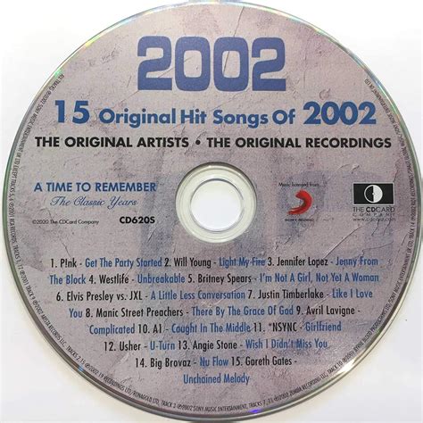 Born Or Married In 2002 Classic Year Greeting Card With Chart Hits Cd