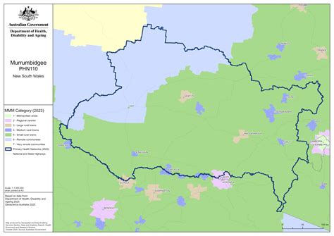 Murrumbidgee Nsw Primary Health Network Phn Map Modified Monash