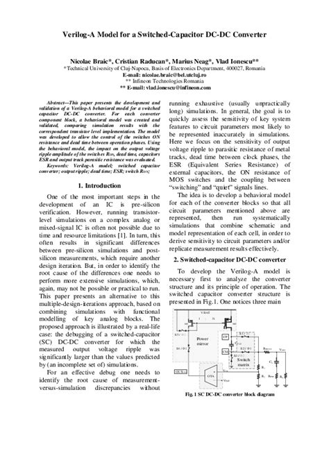 Pdf Verilog A Model For A Switched Capacitor Dc Dc Converter Pdf Verilog A Model For A Switched Capacitor Dc Dc Converter