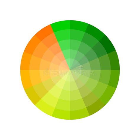 Color Wheel Chart Vibrant Gradient Hues Circular Spectrum Vector Abstract Geometric Design