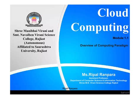 Overview Of Computing Paradigm Pdf