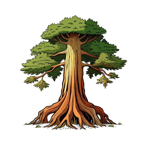 Premium Vector Tree With Root Illustration