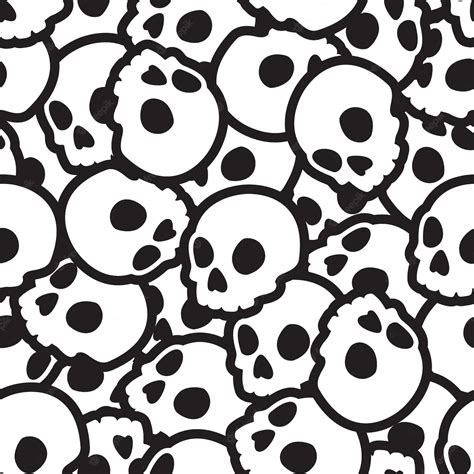Premium Vector Skull Pattern
