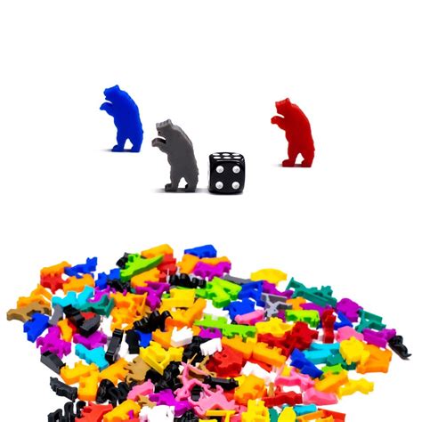 Standing Bear Meeple Figures For Board Games Dnd Board Game