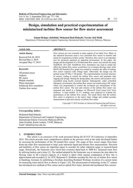 Design Simulation And Practical Experimentation Of Miniaturized