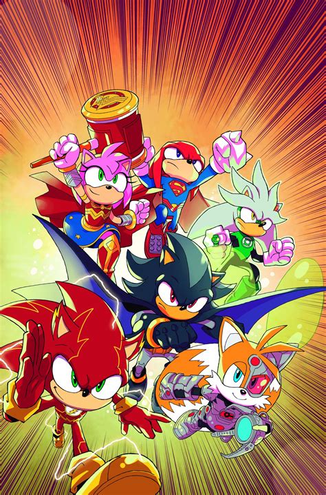 Sonic First Look At Dc X Sonic The Hedgehog Revealed Sonic Teams Up