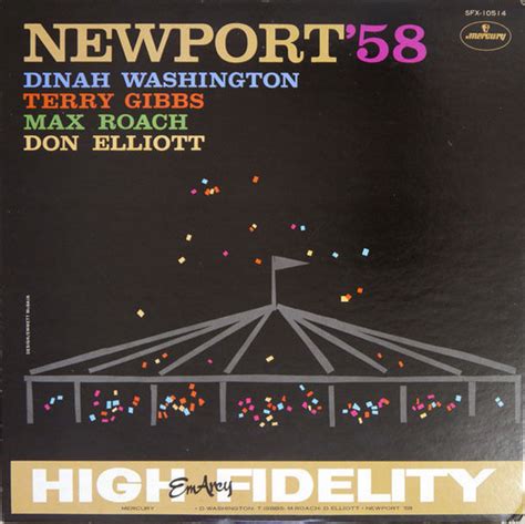 Dinah Washington Terry Gibbs Max Roach Don Elliott Newport 58 Digelius
