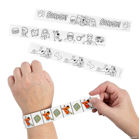 Bulk 48 Pc Color Your Own Scooby Doo ™ Slap Bracelets Oriental Trading