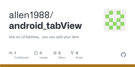 Github Allen1988androidtabview Like Ios Uitabview，you Can Add Your