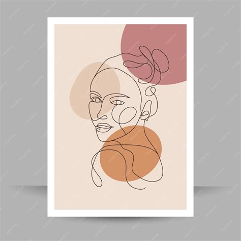 Premium Vector Women Face Line Art Minimal Design