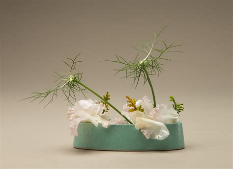 龍生ひびか舟形水盤 いけばな龍生派