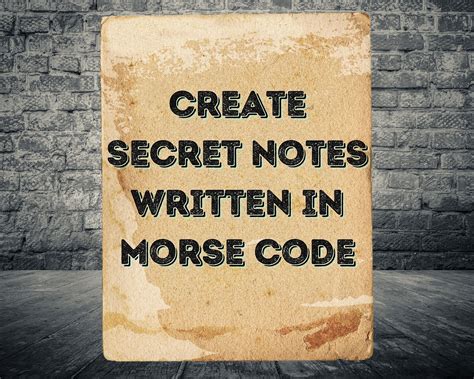 At Home Escape Room Morse Code Prop Kit Create Your Own Etsy