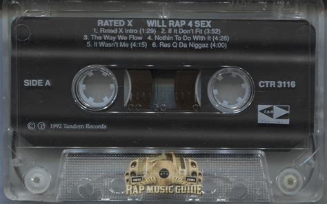 Rated X Will Rap For Sex Cassette Tape Rap Music Guide