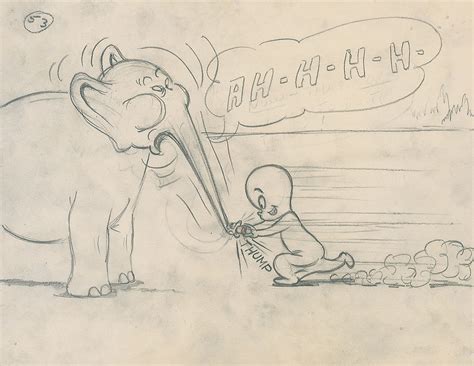 Casper And Elephant Storyboard Drawing From Spooking About Africa Rr