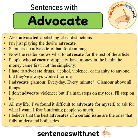 What Is The Meaning Of Advocate Sentence At Hazel Anderson Blog