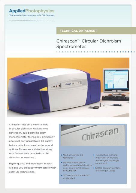 Chirascanâ ¢ Circular Dichroism Spectrometer Applied Photophysics