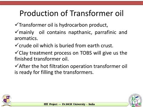 Furan Testing Of Transformers Oil Pptx