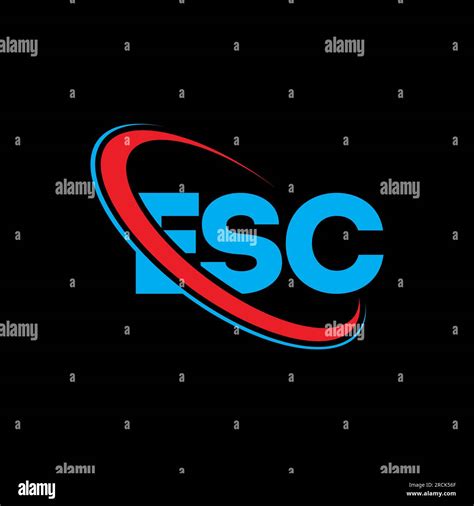 Esc Logo Esc Letter Esc Letter Logo Design Initials Esc Logo Linked