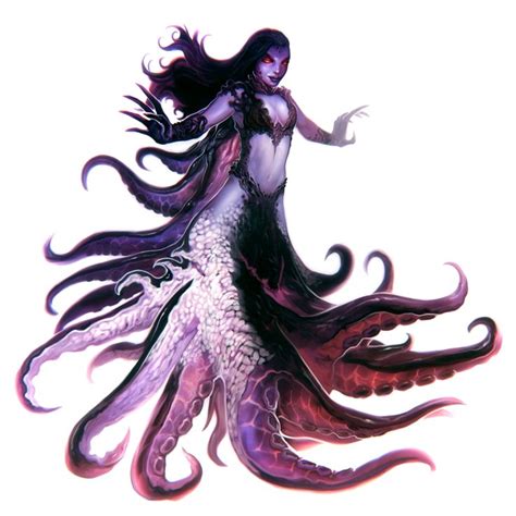 Female Cecaelia Witch Pathfinder Pfrpg Dnd Dandd 35 5th Ed D20 Fantasy