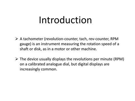 Tachometer Pptx