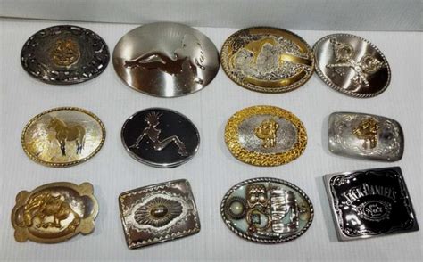 Lot 12 Vintage Belt Buckles