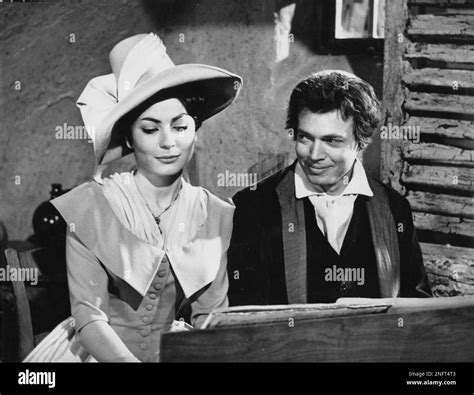 West German Actor Karlheinz Boehm In The Role Of Bethoven Is Pictured Next To Julia Rubini In