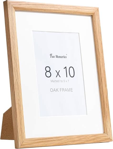 8x10 Oak Picture Frame For Wall 8x10 Frame With Matted To 5x7 Natural Solid Wood