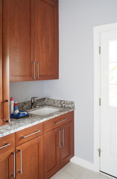 Cherry Mudroom Crystal Cabinets