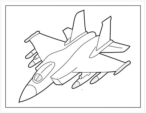 Fighter Jet Coloring Page